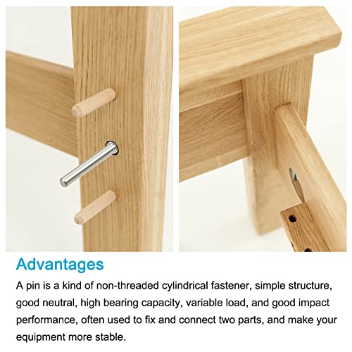 METALLIXITY Dowel Pin (3x30mm) 30Pcs, 304 Stainless Steel Shelf Support Pegs Pin Fastener Elements - for Metal Devices, Furniture Installation, Industrial, DIY
