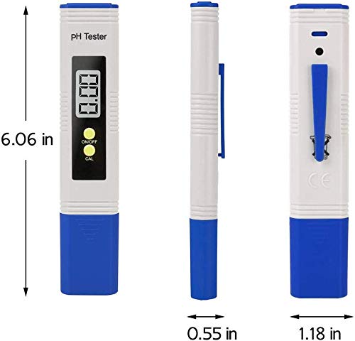 Pesonder PH Meter, Digital PH Meter 0.01 PH High Accuracy Water Quality Tester with 0-14 PH Measurement Range for Household Drinking, Pool and Aquarium Water PH Tester Design with ATC, Blue