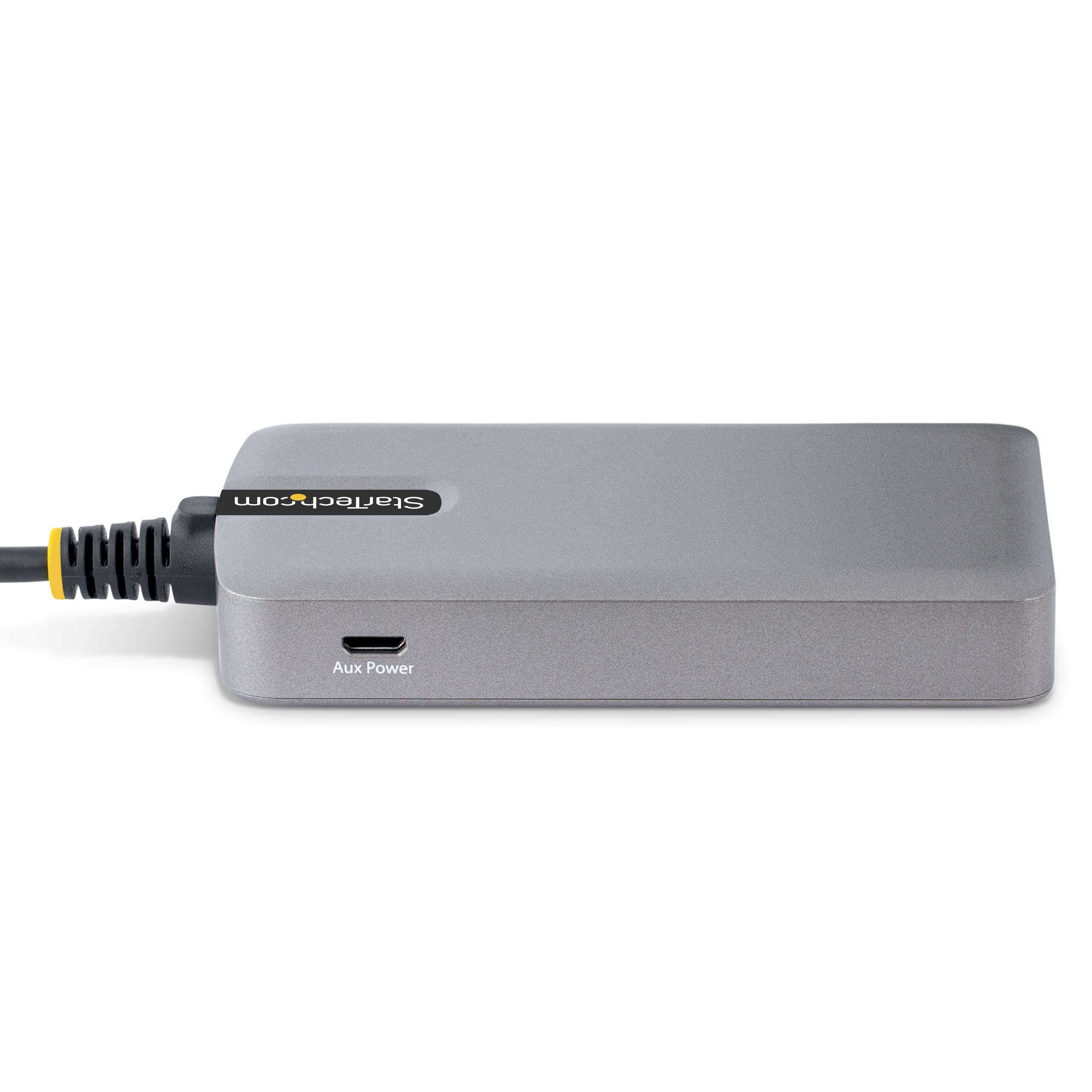 StarTech.com 3-Port USB Hub with Ethernet - 3X USB-A Ports - Gigabit Ethernet (RJ-45) - USB 3.0 5Gbps - Bus-Powered - 1ft/30cm Long Cable - Portable Laptop USB Hub Adapter w/GbE (5G3AGBB-USB-A-HUB)