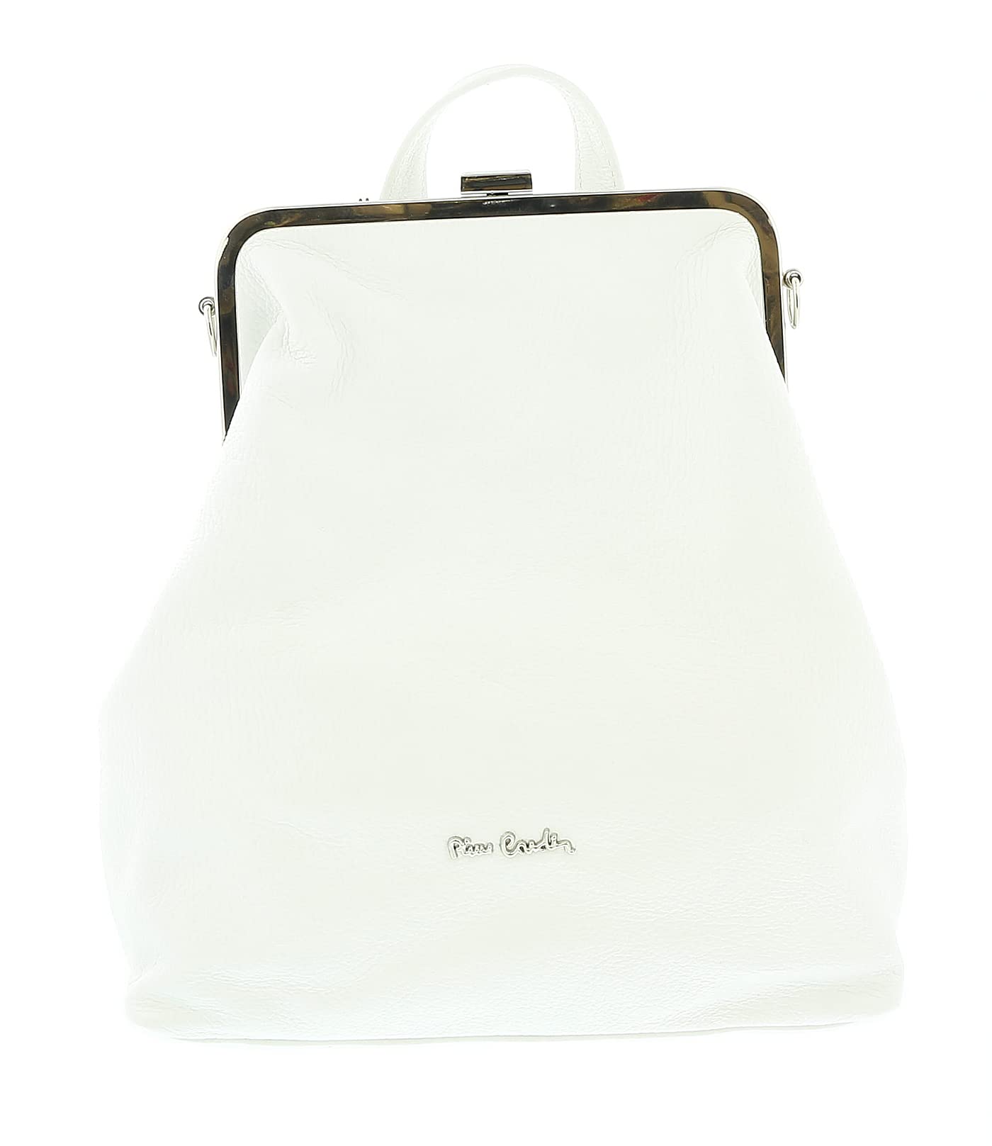 Pierre Cardin White Leather Medium Vintage Shoulder Crossbody Bag for womens