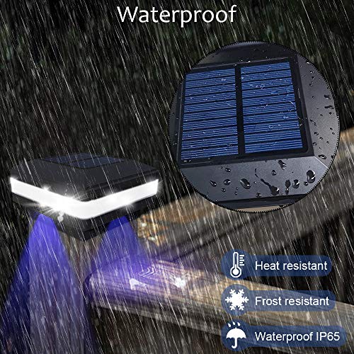 Solar Post Lights Outdoor, 4x4 Post Solar Lights Fits 4x4 5x5 6x6 Wood Post, Fence Post Solar Lights 160 LM IP65 Waterproof, Solar Deck Post Lights for Patio Garden Decor Landscape Lighting