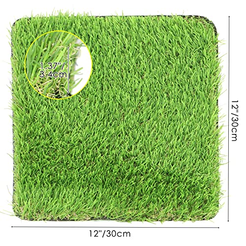 PetierWeit Chicken Nesting Pads 6Pack Nesting Box Pads 12”x12” Artificial Grass Washable Chicken Coop Bedding Laying Rug Fake Turf Mats Grass Carpet Garden Lawn for Chicken Hen Small Pets