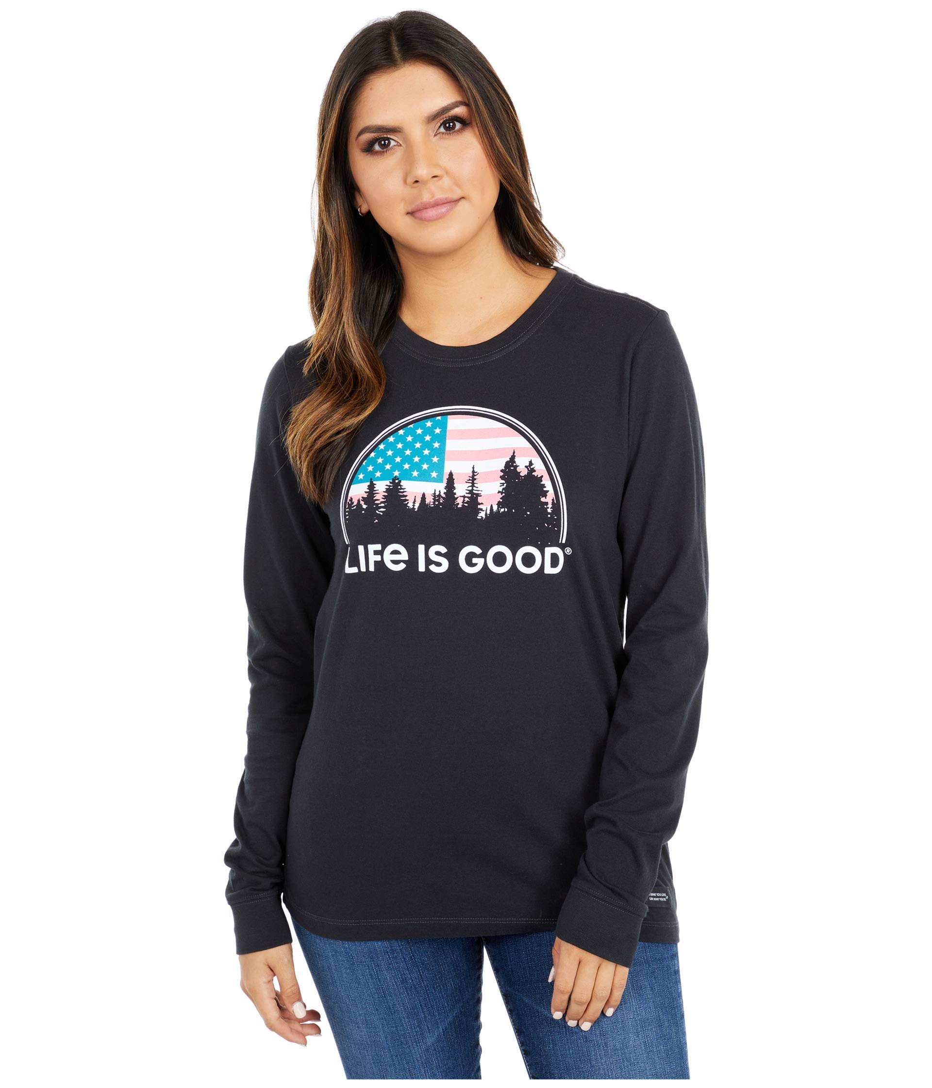 Life is good Womens Crusher, Jet Black, XX-Large