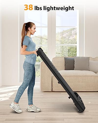 Walking Pad Treadmill Under Desk for Home/Office, Portable Walking Treadmill 2.25HP, Walking Jogging Machine Remote Control with 265 lbs Weight Capacity