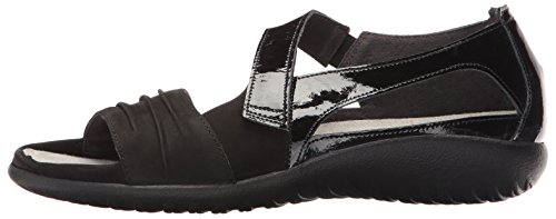 NAOT Women's Papaki Sandal Black Patent Lthr Combo 5-5.5 M US