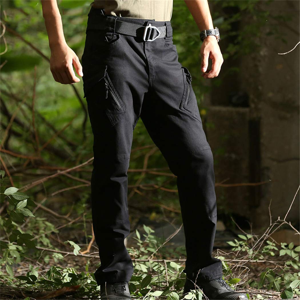 MNXOIA Urban Tactical Military Pants Men Multi Pockets Army Combat Cargo Pants Casual Work Stretch Cotton Trouser Gray XXL
