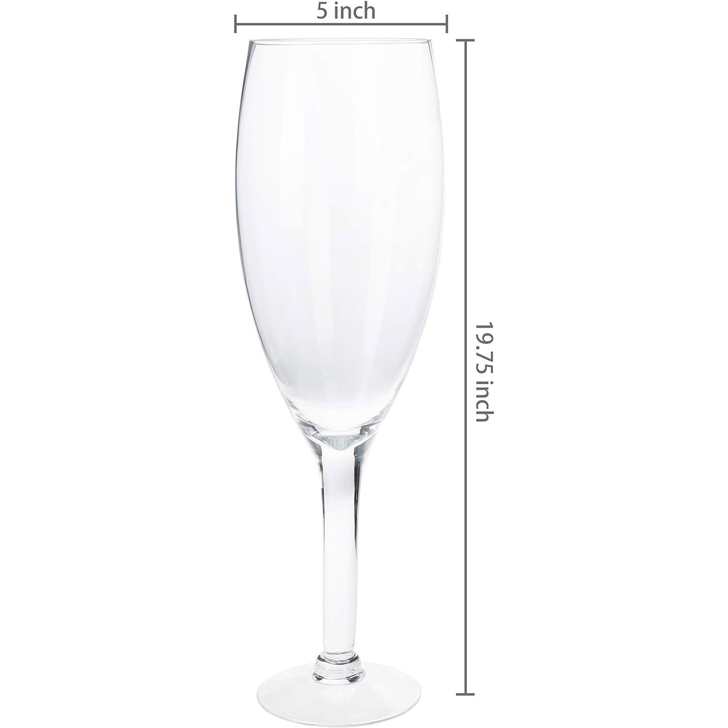 MyGift 20 Inch Oversized Wine Glass Vase, Decorative Novelty Wine Glass Cork Holder Decor