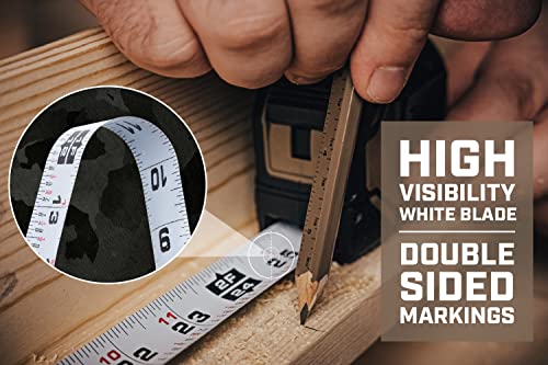 Spec Ops Tools 25-Foot Tape Measure, 1 1/8" Double-Sided Blade, Military-Grade Composite Case, 3% Donated to Veterans,
