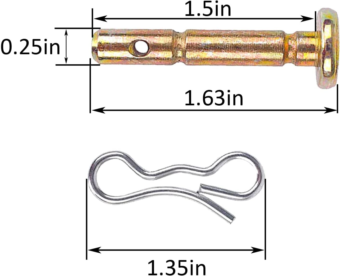 Neryera(10 Pack) Package 10 Pieces of 738-04124 Shear pins and 714-04040 Cotter pins for Cub Cadet MTD Troy Bilt Snow Throwers