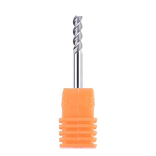 SpeTool 1/8 End Mills for Aluminum 3 Flutes CNC Spiral Router Bits for Aluminum Cut Non-Ferrous Metal Upcut 1.5 inches Long 5 Pieces