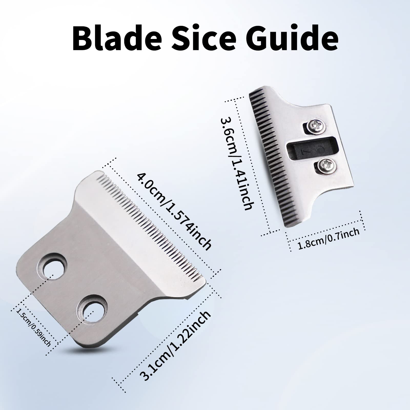 Replacement Blades for T-Outliner trimmer, Compatible with AMULISS/Resuxi/Suttik Model JM-700A、JM-700AL、JM-711