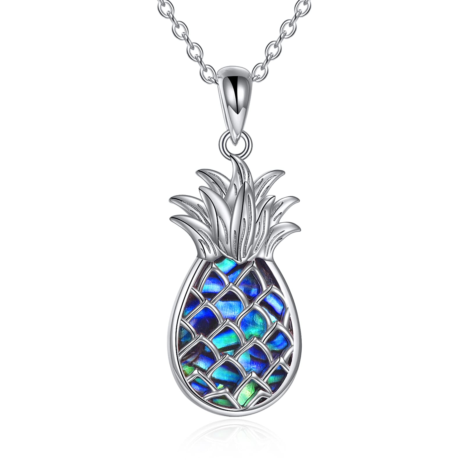 ONEFINITY Pineapple Necklace Sterling Silver Moonstone Pineapple Pendant Jewelry Gift for Women