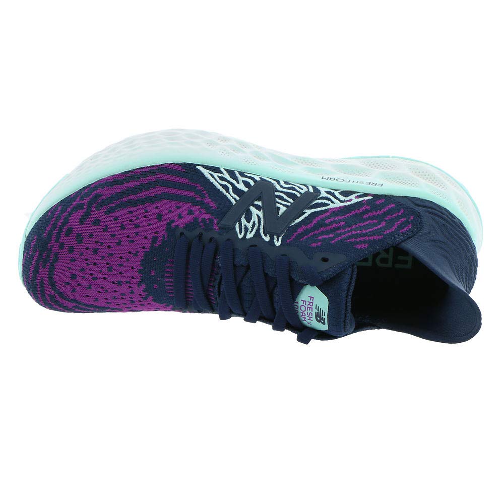 New Balance Women's Fresh Foam 1080 V10 Running Shoe, Plum/Natural Indigo/Bali Blue, 5.5 Wide
