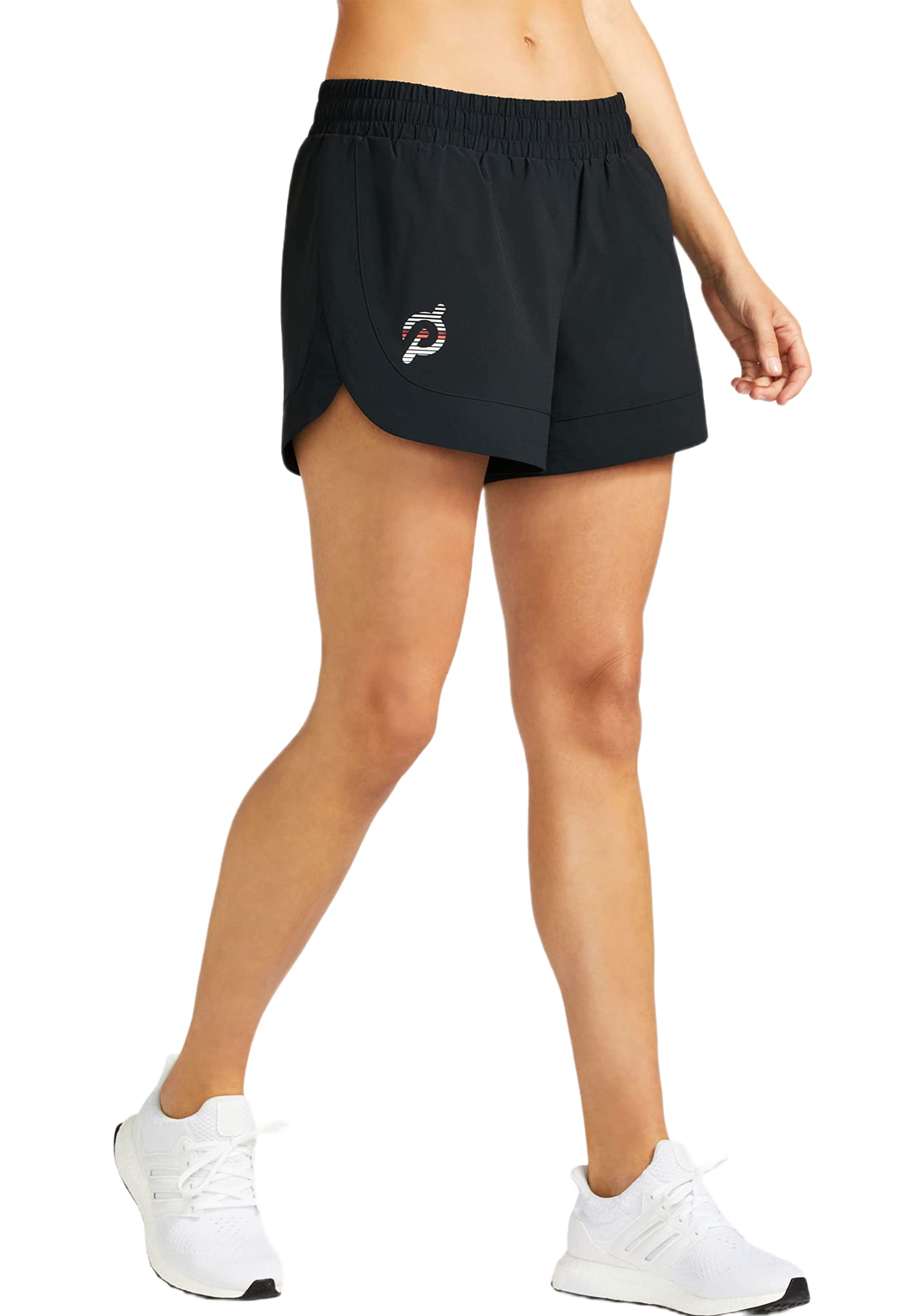 Peloton Women's Standard 4" Tulip Run Short, Black, XX-Large