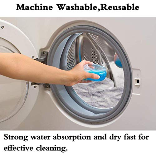 Turbokey 3 Pocket Steam Mop Pads Double-Sided Rectangle Microfiber Refill Pad for Shark Euro Pro Mops S3500 Series,S2902,S3455K,S3501,S3550,S3601,S3801,S3901,S4601,S4701,S4701D,SE450(White)
