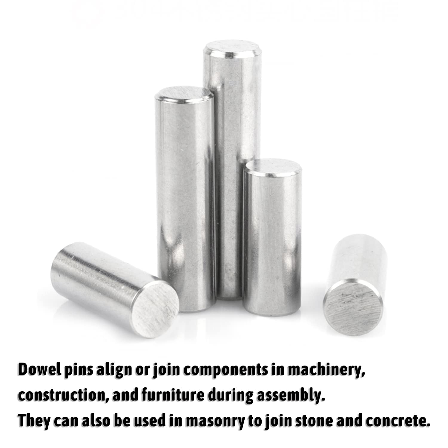 MroMax 10Pcs Dowel Pin, M4 x 35mm 304 Stainless Steel Cylindrical Dowel Pins, Shelf Support Pegs for Metal Devices, Furniture Installation and Wood Bunk Bed