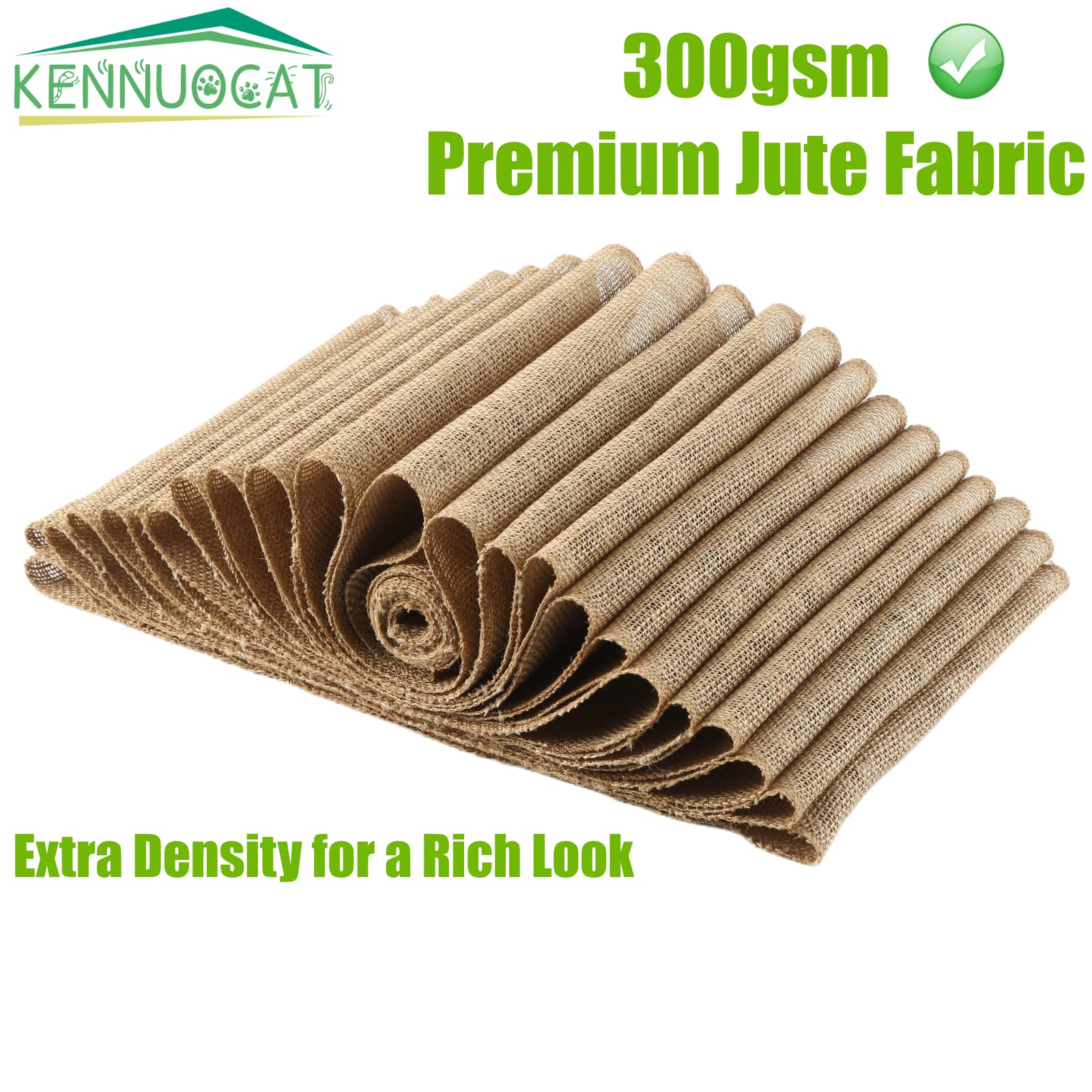 KENNUOCAT Burlap Table Runners-Natural Rustic Decor for Weddings,Parties,and Events-Durable&Versatile-12x108 inches (2 Pack)