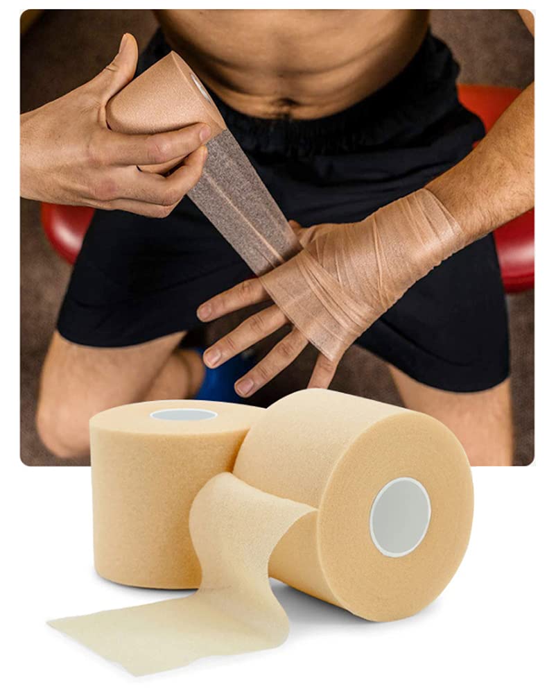 KISEER 5 Rolls Foam Sports Pre-Wrap Underwrap Bandage Athletic Tape for Hair Wrists Elbow Knees Ankles