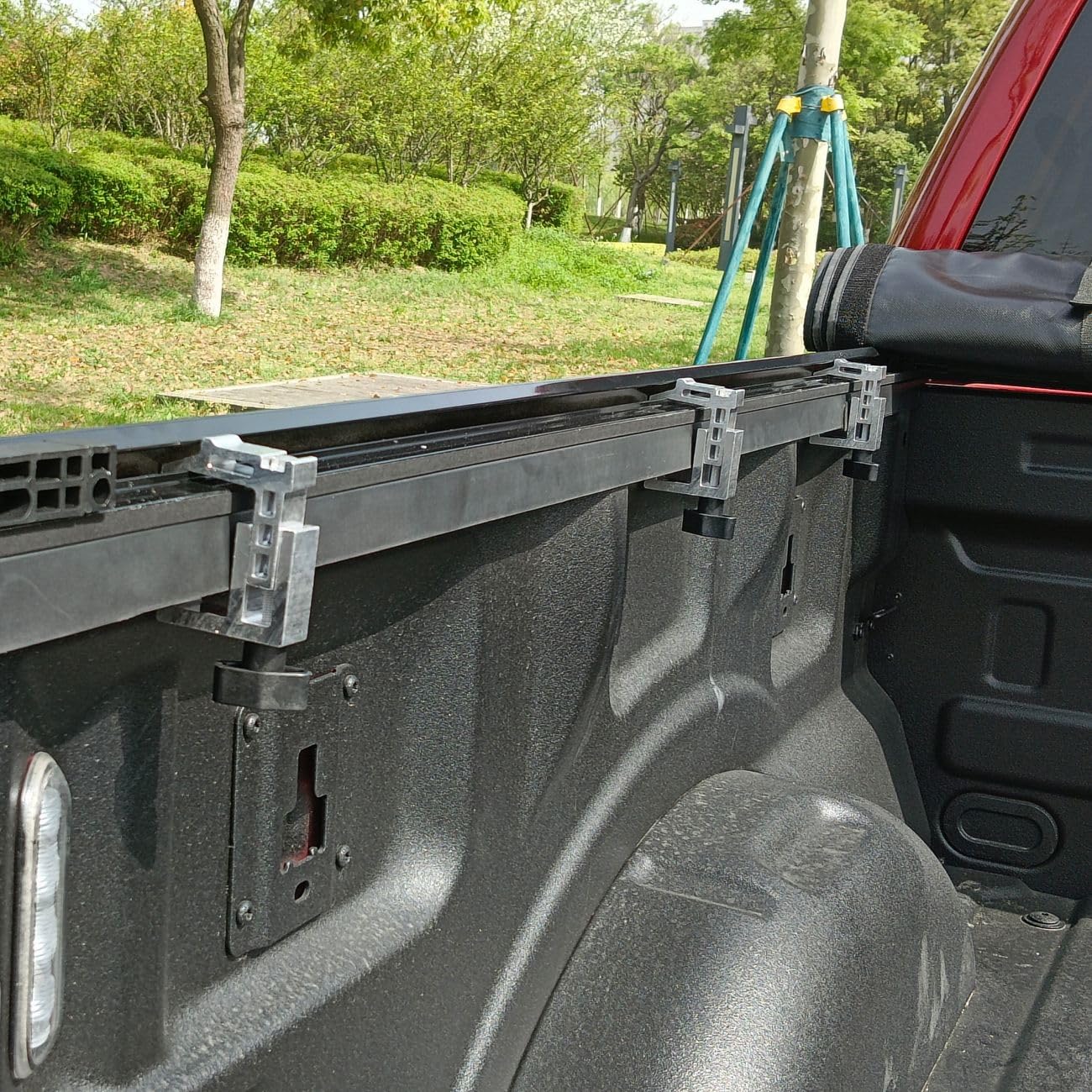 KSCPRO Soft Roll Up Truck Bed Tonneau Cover Fits 2009-2023 Ford F-150 F150 6.5 ft Bed, Styleside