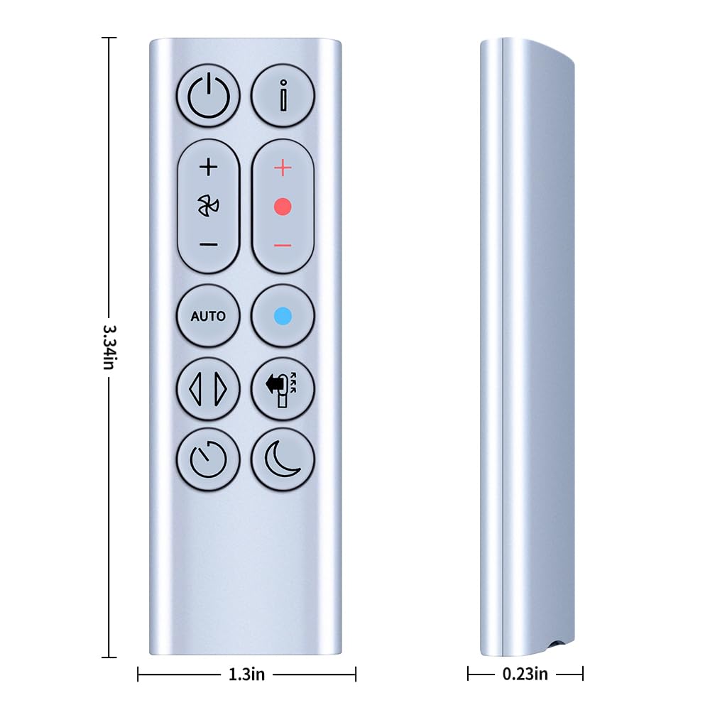 Replacement HP04 HP05 HP06 HP09 Remote Control for Dyson Pure Hot + Cool Heater Fan Air Purifying/Heater(Color: Silver)