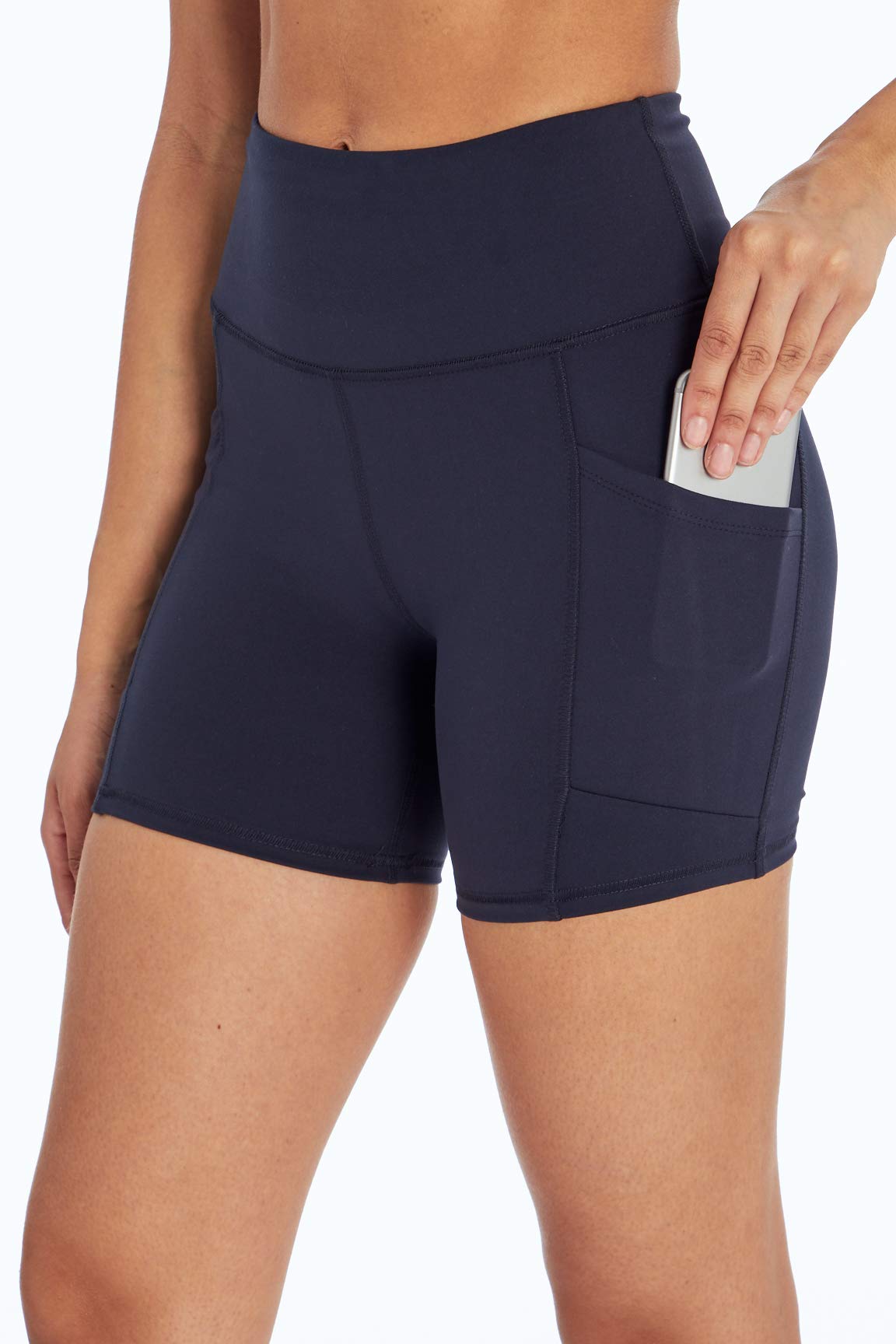 Marika Womens Linnette High Waist Tummy Control Short, Midnight Blue, X-Large US