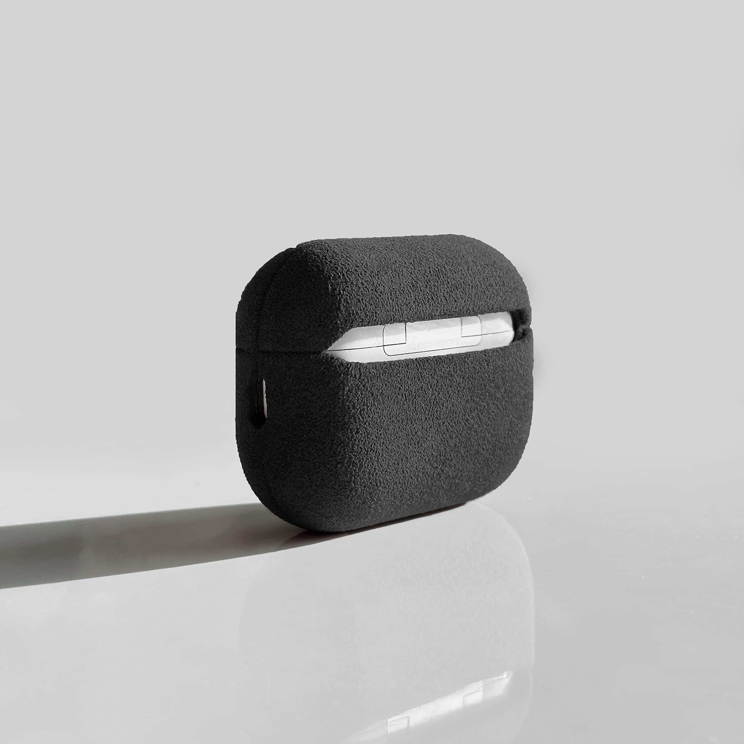 Luriax Alcantara Suede AirPods Pro 2 Case - Black Caviar