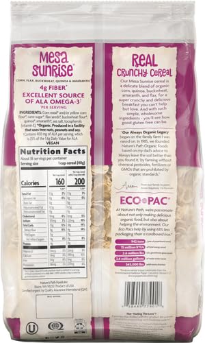 Nature's Path Organic Cereal, Mesa Sunrise, 1 lb 10.4 oz Earth Friendly Package, Gluten Free