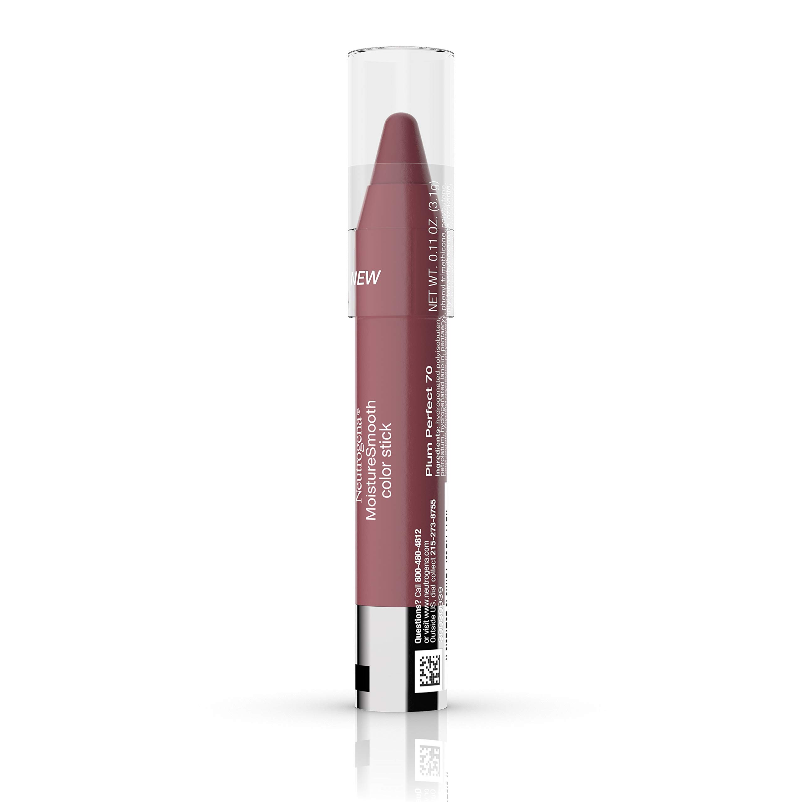 Neutrogena Moisturesmooth Color Lipstick, 70 Plum Perfect, 011 Oz.
