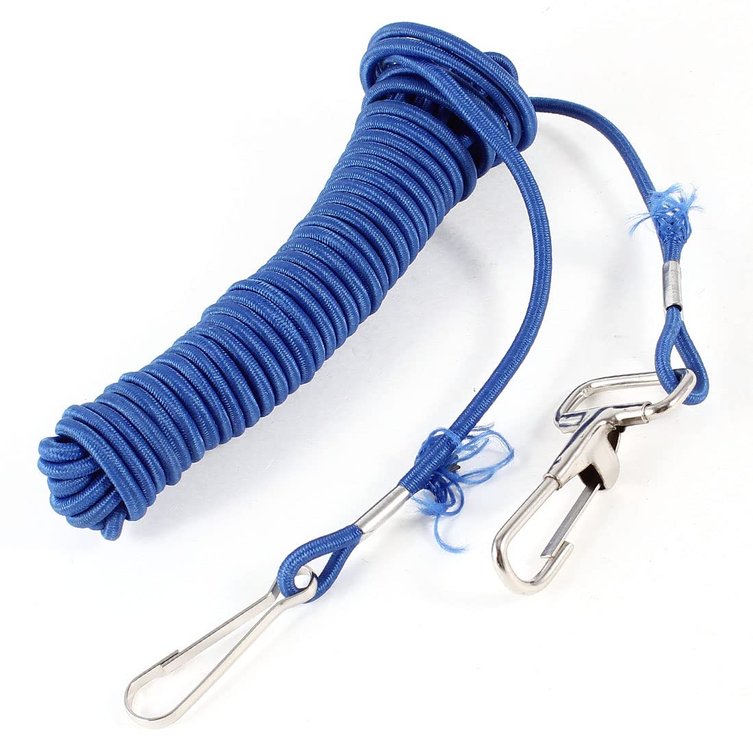 Qtqgoitem Metal Clip Hook Clasp Flexible Fishing Rope Cable 5M 16.4Ft Blue (model: af1 7b7 0a0 61b 95a)