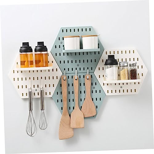 Zerodeko 3 pcs Storage Rack Small Storage Shelves Wall Mounted Shelf White Storage Shelves White Hanging Shelves Plastic pegboard Wall Shelves Pegboard Wall Ledges Wall Shelf Wall Rack Tool