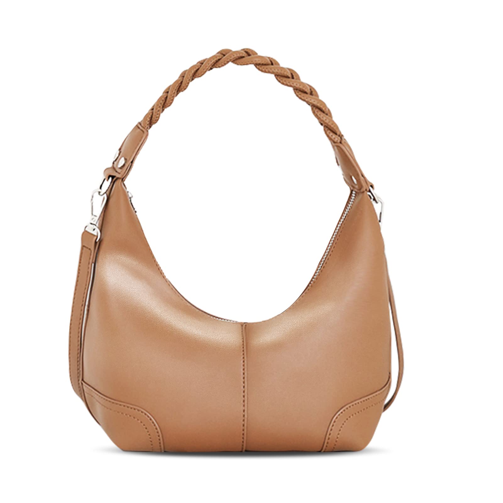 PS PETITE SIMONE Della Woven Shoulder Bag for Women, Woven Leather Handbag Crossbody Bag Purse for Women