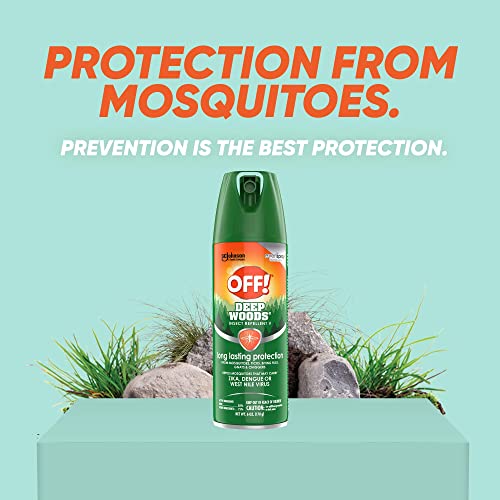 OFF! Deep Woods Insect Repellent Aerosol, Bug Spray with Long Lasting Protection from Mosquitoes, 6 oz