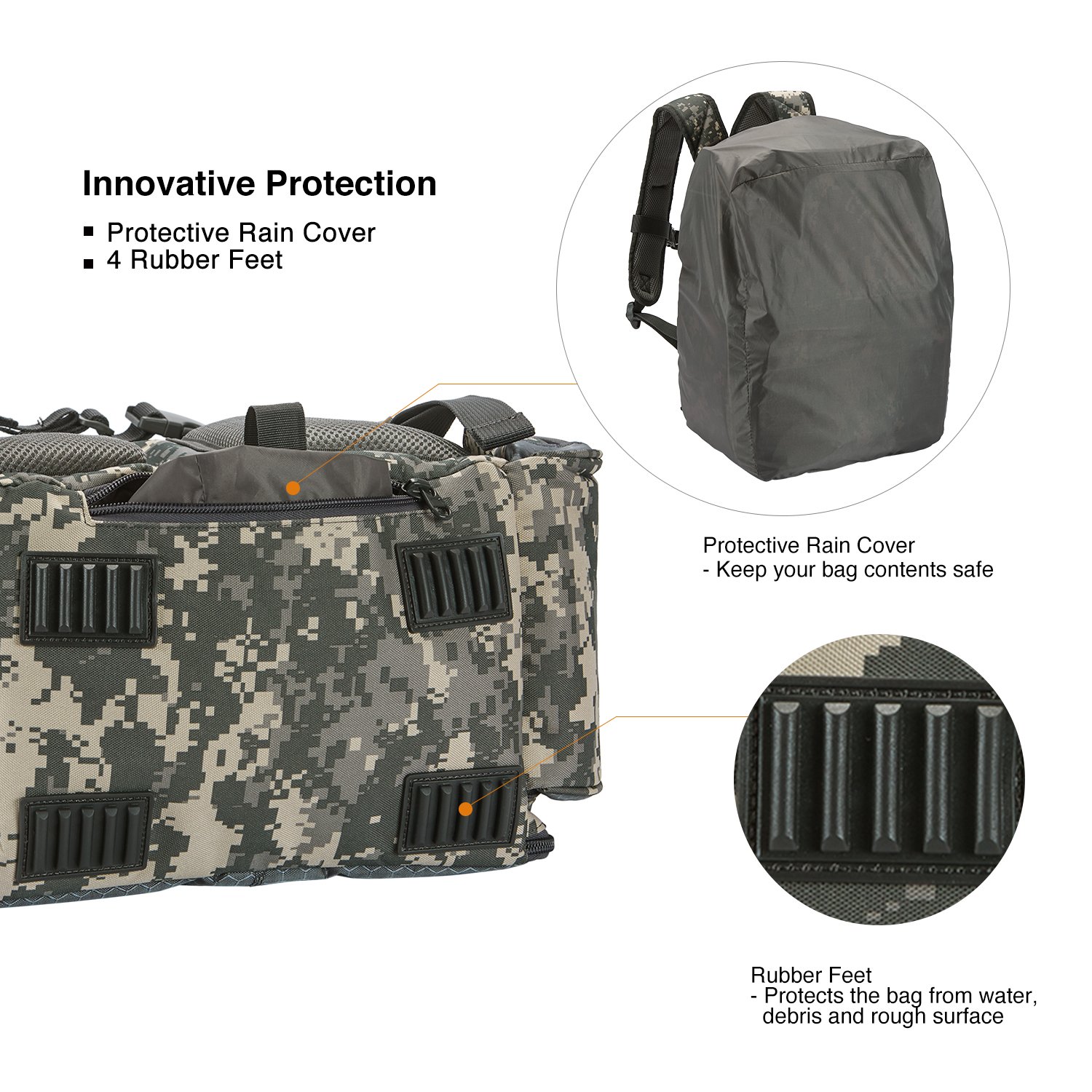 Piscifun Fishing Tackle Backpack with 4 Trays and Fish Lip Gripper