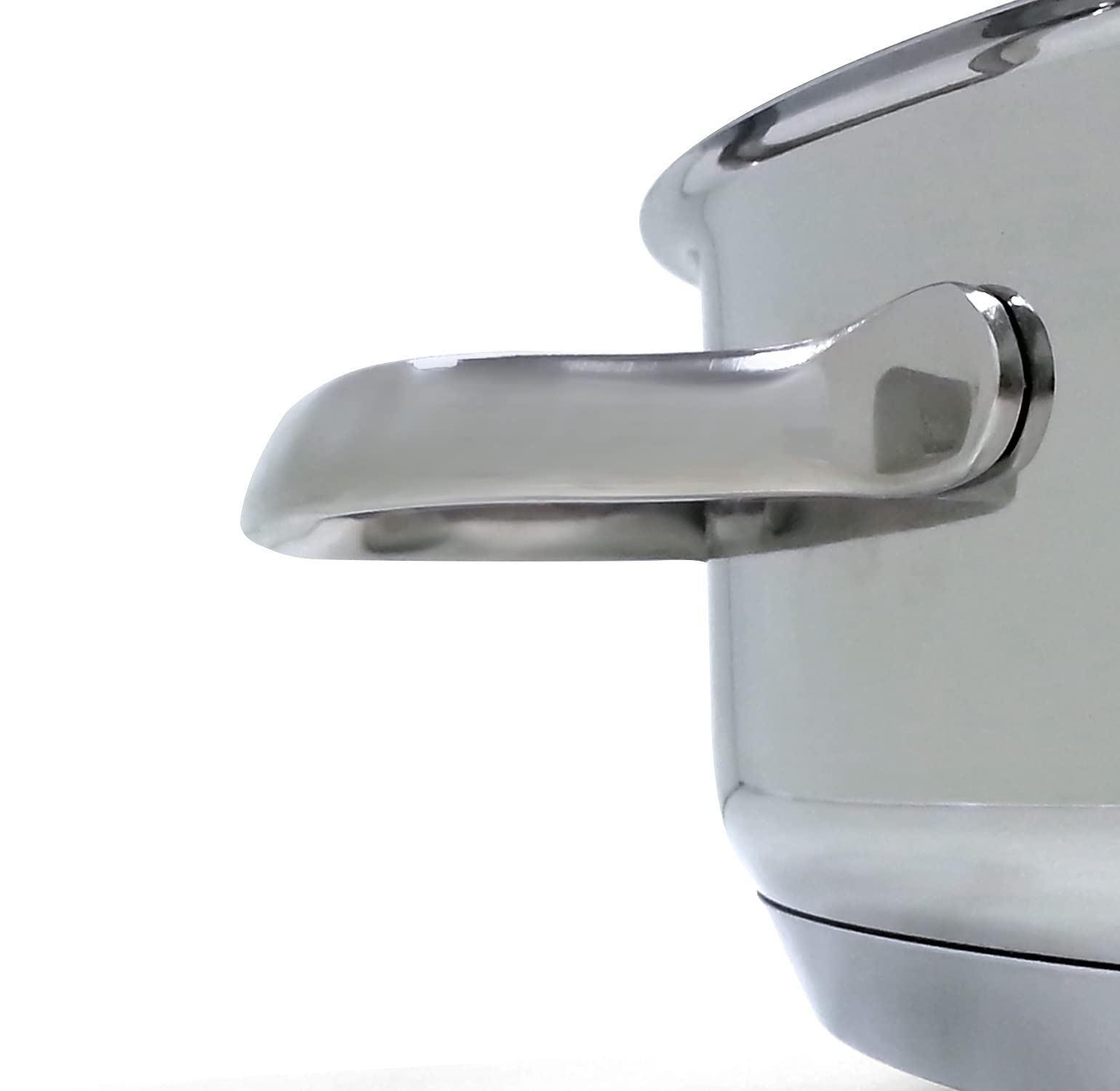 NUWAVE 3.5-quart Stainless Steel, Dishwasher-Safe, Induction-Ready Pot with Premium Tempered Glass Lid