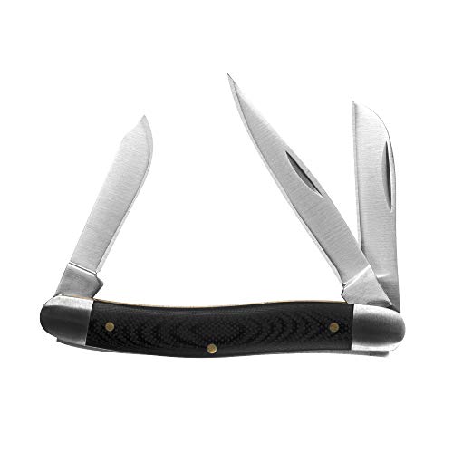 Kershaw Brandywine Folding Pocket Knife, Three Blades with Manual Open, Slipjoint Lock (4382), Steel