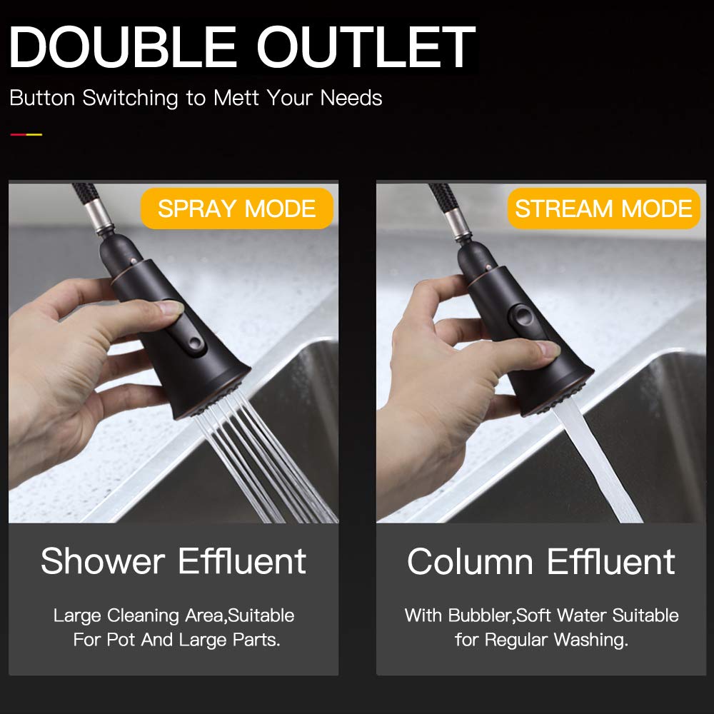 Kitchen Faucets with Pull Down Sprayer,Atalawa Touchless Kitchen Sink Faucets,Motion Sense Wave Faucet High Arc Single-Handle Brushed Nickel 1or 3 Hole Deck Mount 3 Mode,Spot Resist