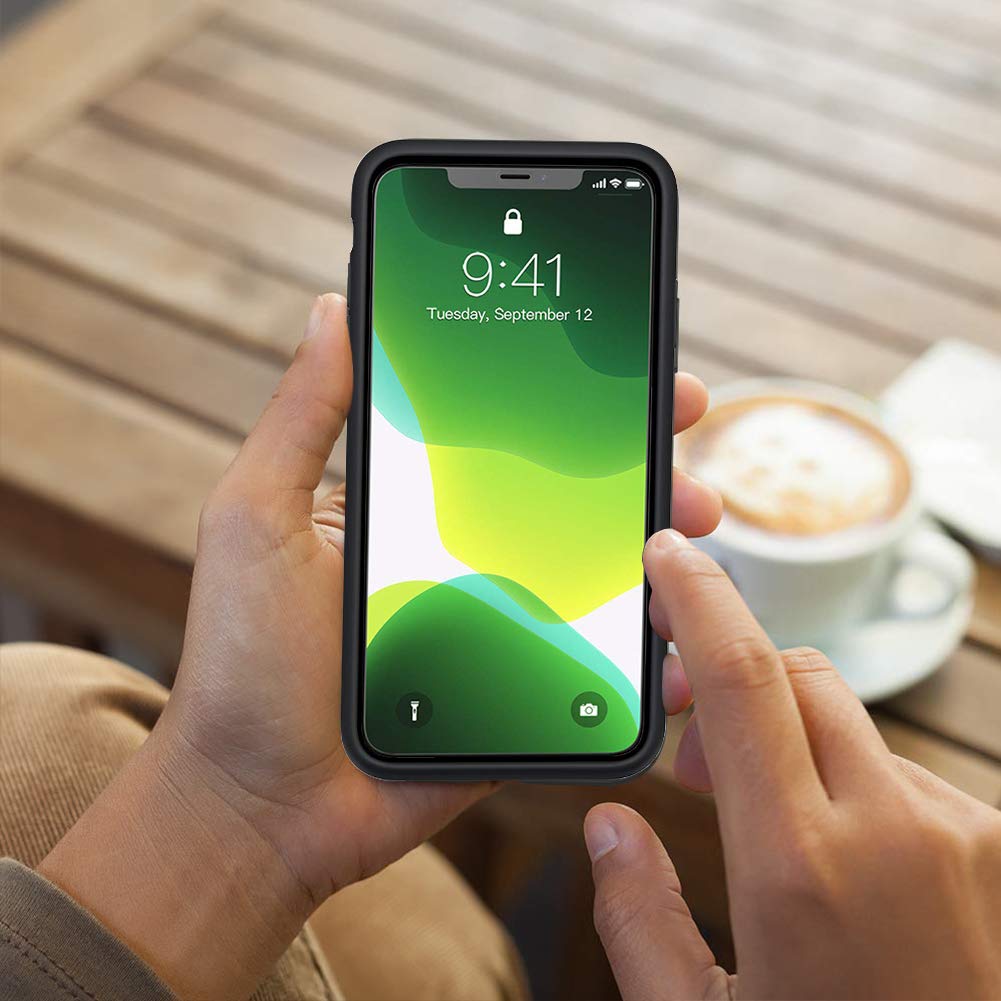 UNLOU Battery Case for iPhone 11 Pro Max, 8500mAh Rechargeable Portable Charging Case for iPhone 11 Pro Max (6.5 inch) Extended Battery Pack Protective Charger Case (Black)