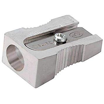 Kum 400-1 Magnesium Alloy Metal 1-Layer Steel Blade Wedge Sharpener For Pencils, Finger Grooves.Creates A Clean Cut And Precisely Fine Pointed Pencil Tip.