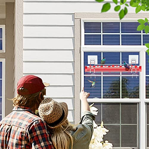 Rxivir Window Hummingbird Feeder Suction Cup, Humming Birds Feeders for Outside Window,Window Bird Feeders for Viewing,Easy to Assemble, Fill and Clean,16 Oz