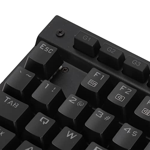 Waterproof Mechanical Keyboard, E Sports RGB Backlight Blue Switch Gaming Keyboard with Detachable Palm Rest, Macro Programming Wired Keyboard for Office