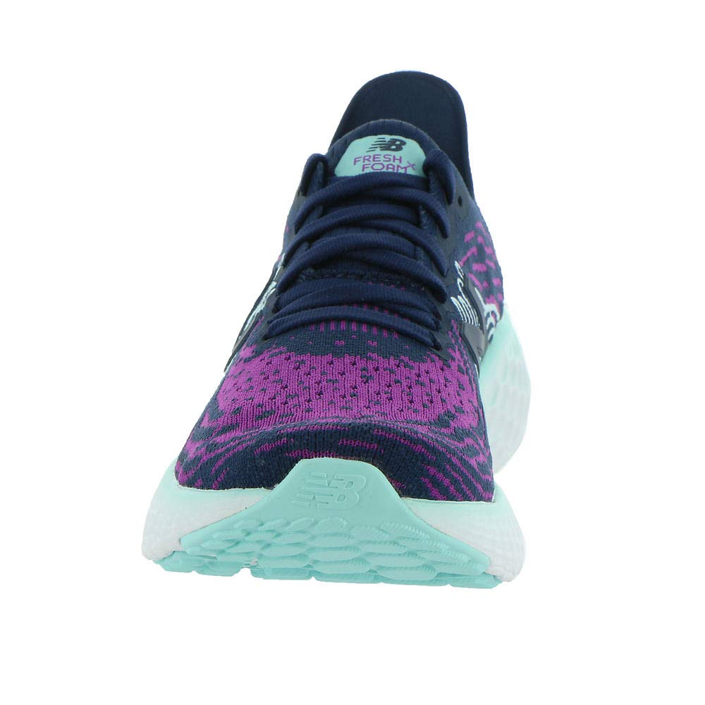 New Balance Women's Fresh Foam 1080 V10 Running Shoe, Plum/Natural Indigo/Bali Blue, 5.5 Wide