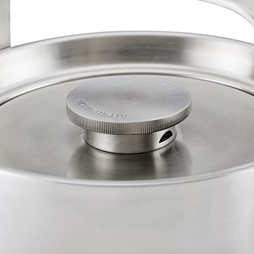 KitchenAid Teakettles Stainless Steel Whistling Teakettle, 1.9 Quart - Brushed Stainless Steel