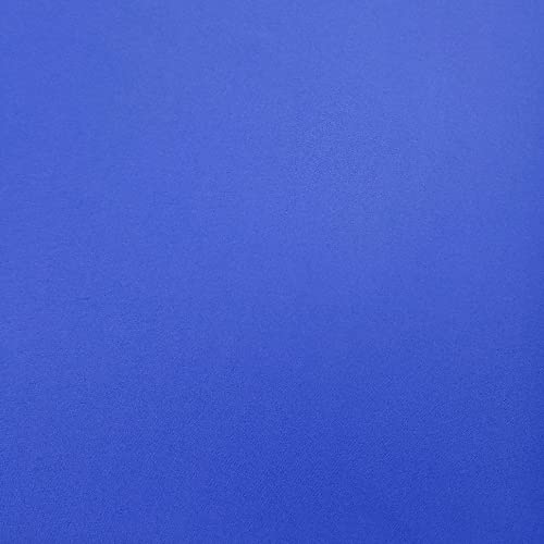 Texco Inc 60" Wide Solid Interlock Lining 100% Polyester Knit 2 Way Stretch/Apparel, Home/DIY Fabric, Party Decoration, Blue 65 2 Yards