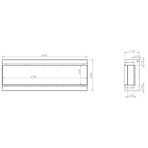 Modern Flames Landscape Series Pro MultiView 3-Sided Wall Mount/Built-In Electric Fireplace (LPM-6816-TH-WTC/LP), 68-Inch, Wireless Thermostat & Full Wall Control
