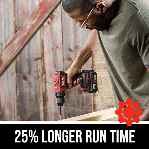 SKIL PWR CORE 20 Brushless 20V 1/2 Inch Drill Driver Includes 2.0Ah Lithium Battery and Standard Charger - DL529303
