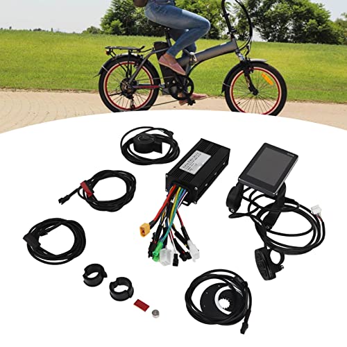 RiToEasysports Electric Bike Bicycle Scooter, 24V 36V 48V 26A 3 Mode Controller GD06 Display Set with Power Assist Sensor 130x Thumb Throttle for 500W 750W Motor