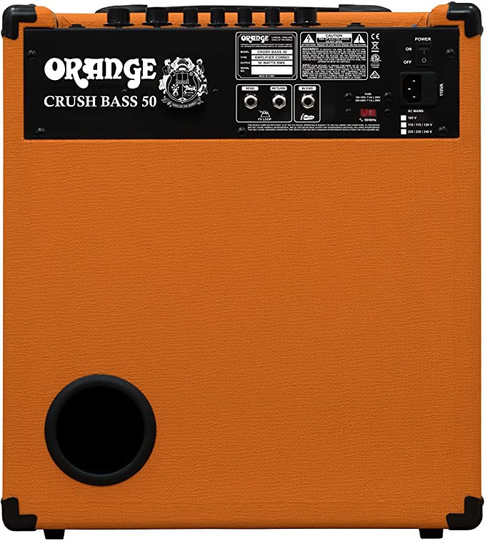 Orange Crush 50-Watt Glenn Hughes Limited Edition Bass Guitar Combo Amplifier - Purple Bundle with Instrument Cable and Austin Bazaar Polishing Cloth