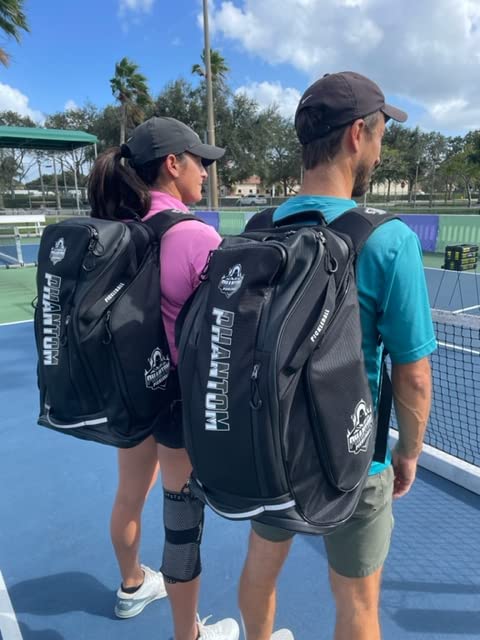 Pickleball Backpack Professional Tour Bag and Immortal 16mm Carbon Fiber Wide Body Pickleball Paddle