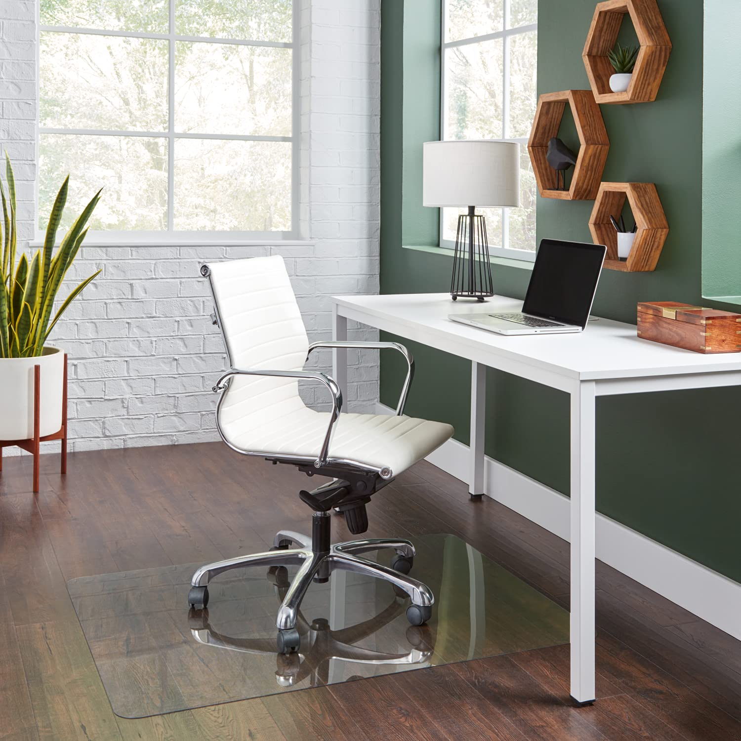 Oculus by Dimex Polycarbonate Office Chair Mat for Carpet and Hard Floors, 36" x 48" x 0.06" Mat, Clear Mat for Office Chair, Protects Floors Under Home Office Computer Desk, Ships Flat, Clear
