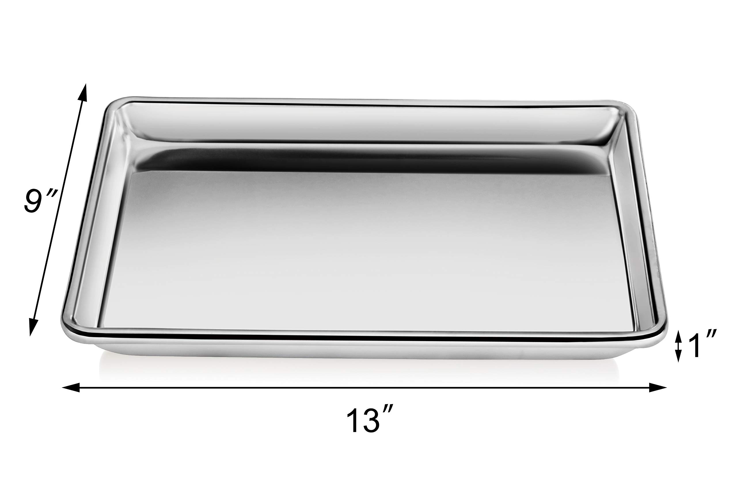 New Star Foodservice | Commercial-Grade Bun/Sheet Pan 18-Guage (9 x 13 x 1 inch (Quarter Size))